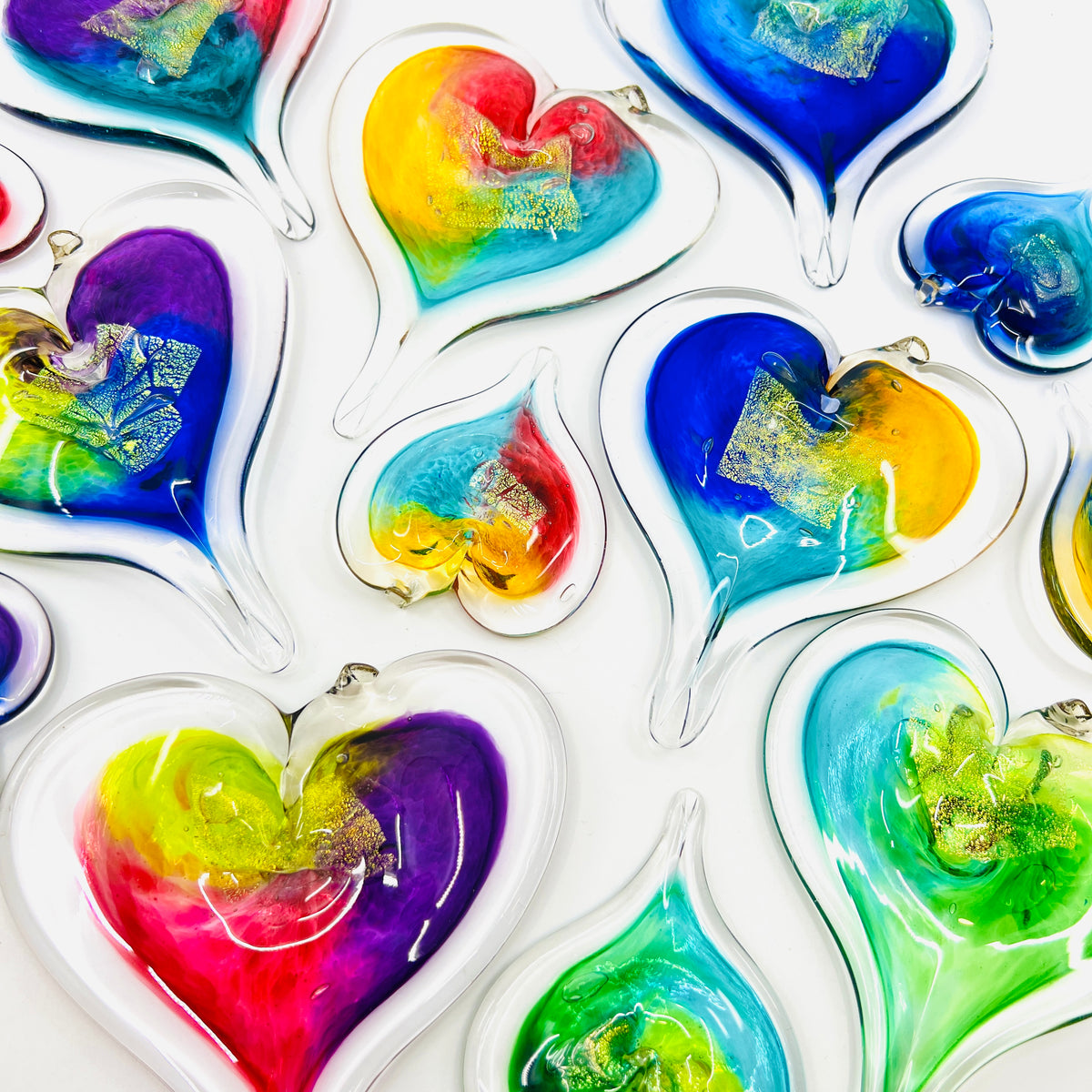 Medium 5" Heart – Luke Adams Glass Wholesale