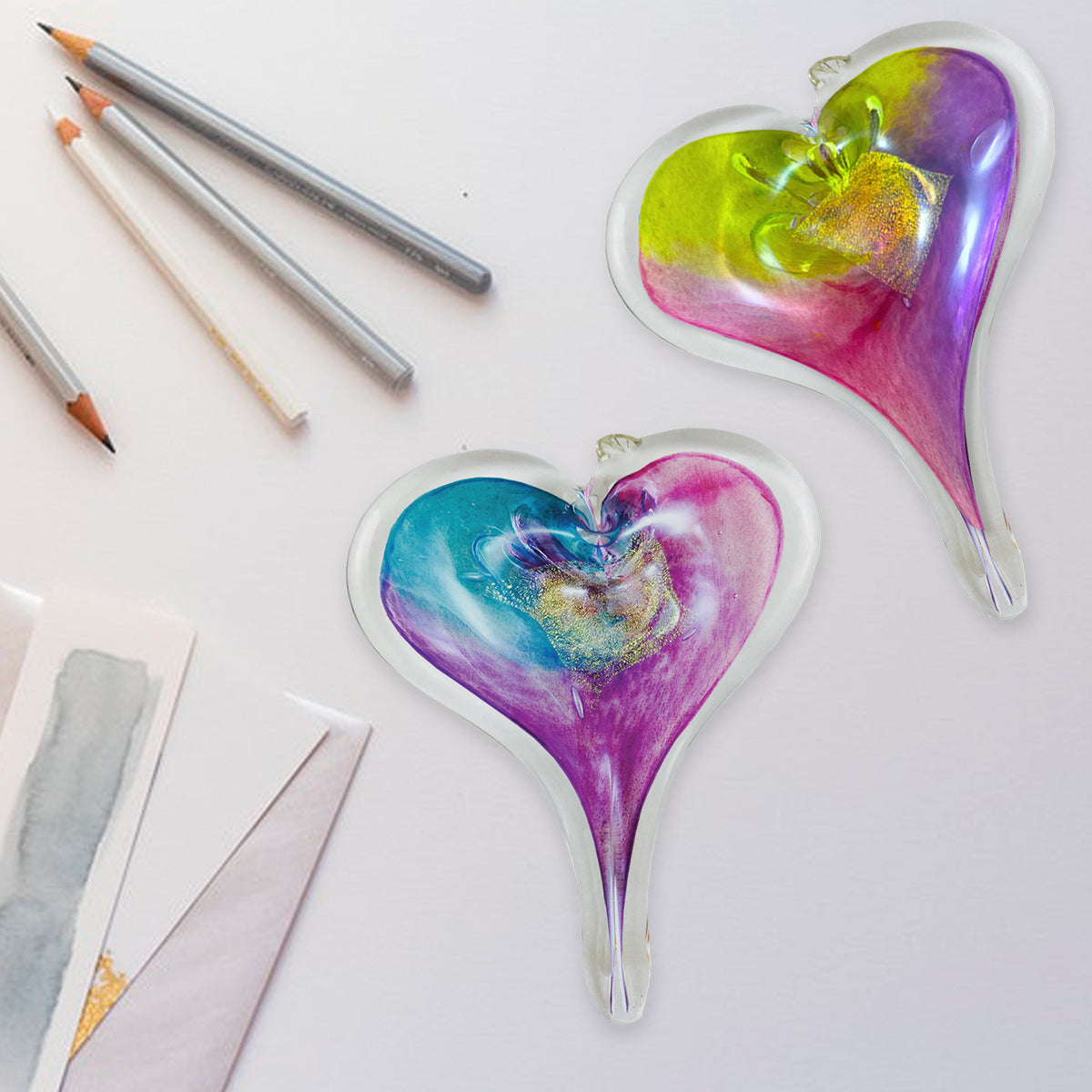 Medium 5" Heart – Luke Adams Glass Wholesale